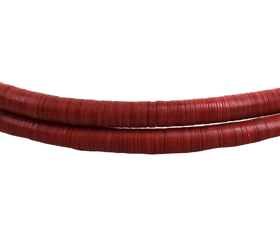 Red Vulcanite "vinyl" Tiny Heishi Trade Beads Africa 30 Inch - Etsy