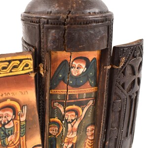 8 Panel Ethiopian Coptic Painted Wood Icon - Etsy