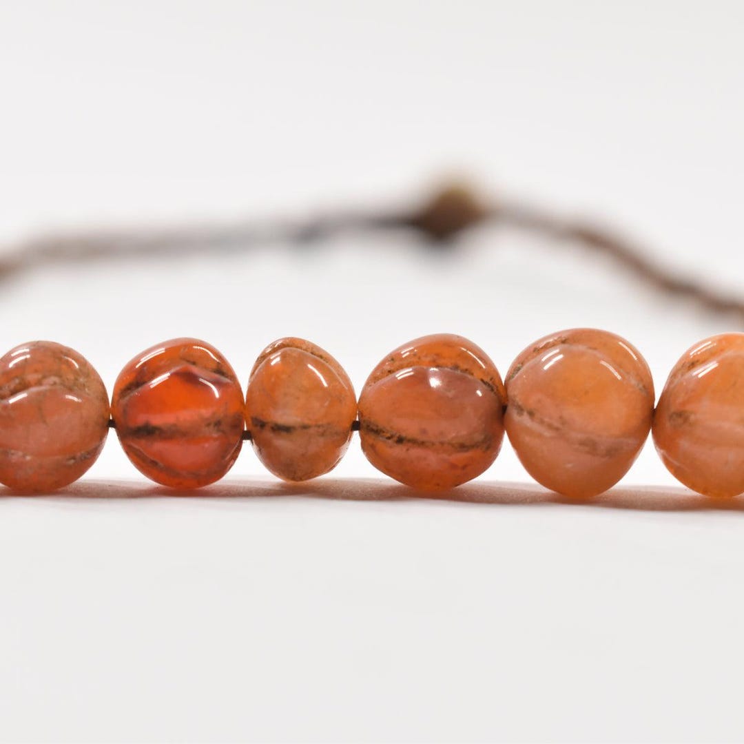 Polished Carnelian Melon Stone Necklace Tanzania - Etsy
