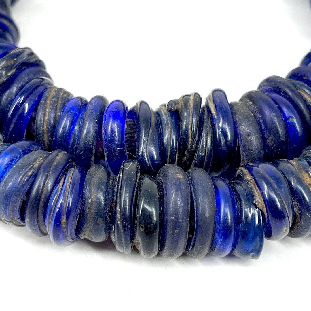 Cobalt Blue Annular Dutch Donut Trade Beads - Etsy