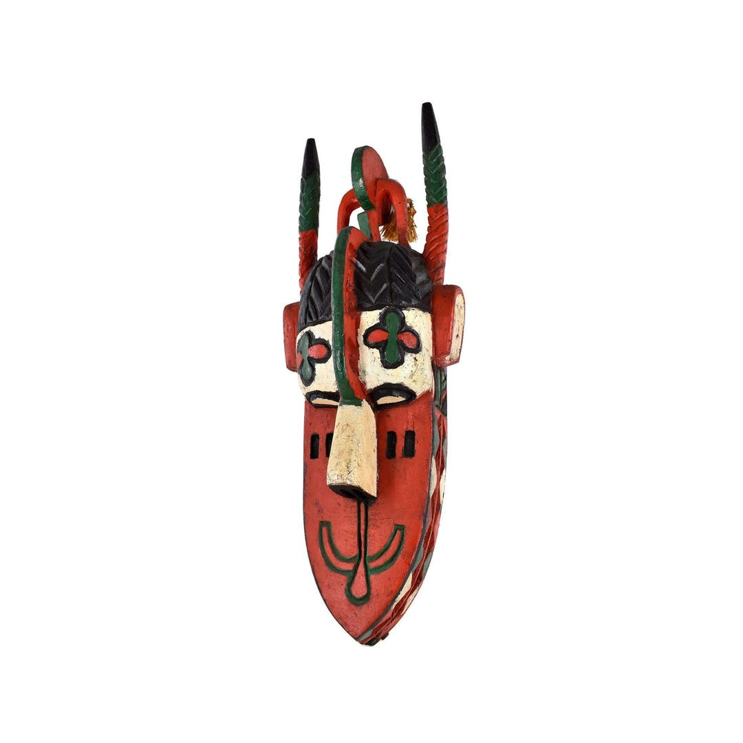 Bamana Kore Horned Mask Suruku Colorful Zoomorphic Mali - Etsy