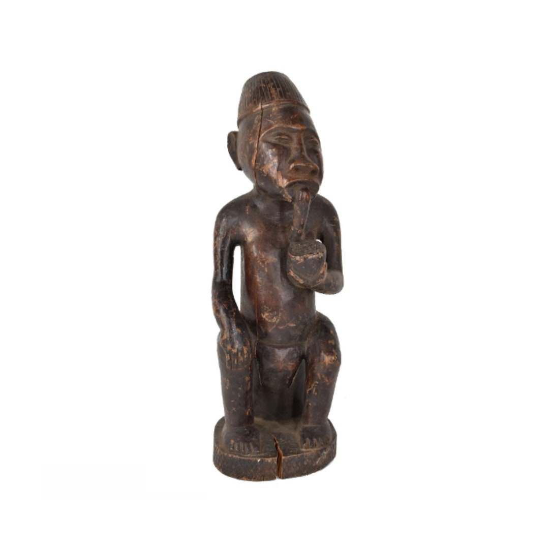Kongo Seated Figure Wood Congo African Art 138159 - Etsy