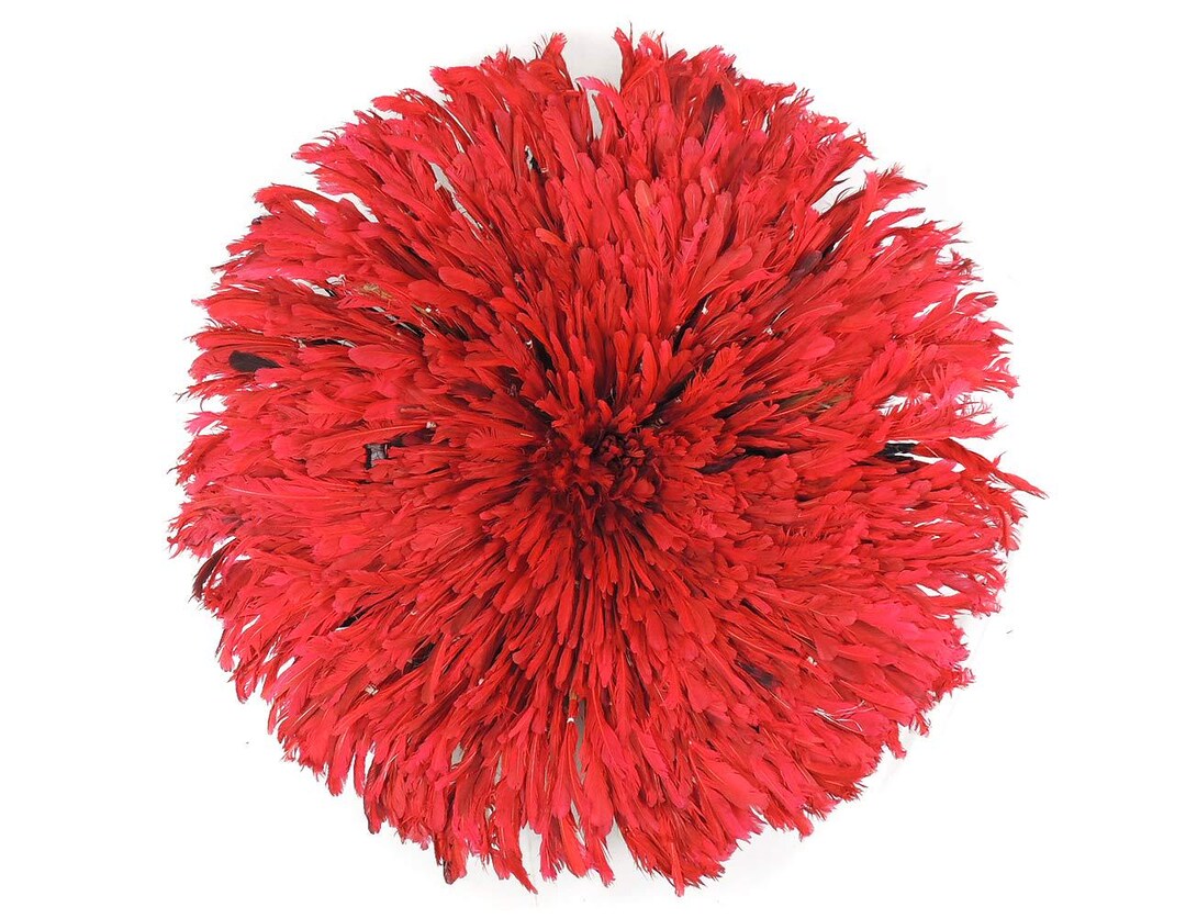 Bamileke Juju Headdress With Red Feathers Cameroon - Etsy