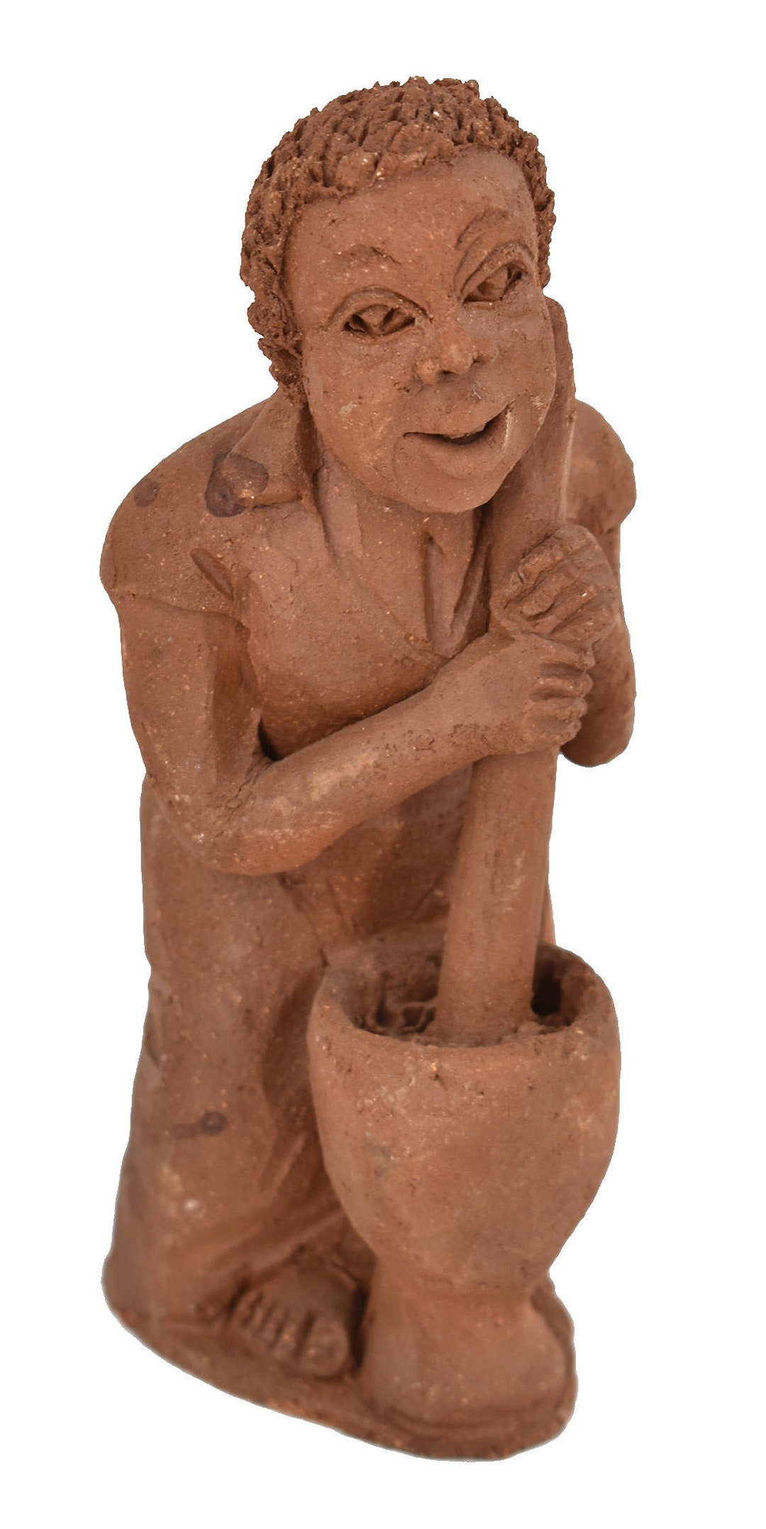Female Clay Figure Grinding Maize Malawi - Etsy