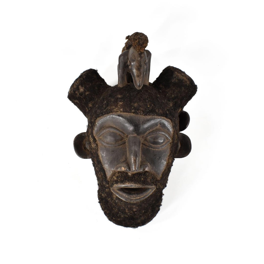 Bamun Portrait Mask With Human Hair Cameroon - Etsy