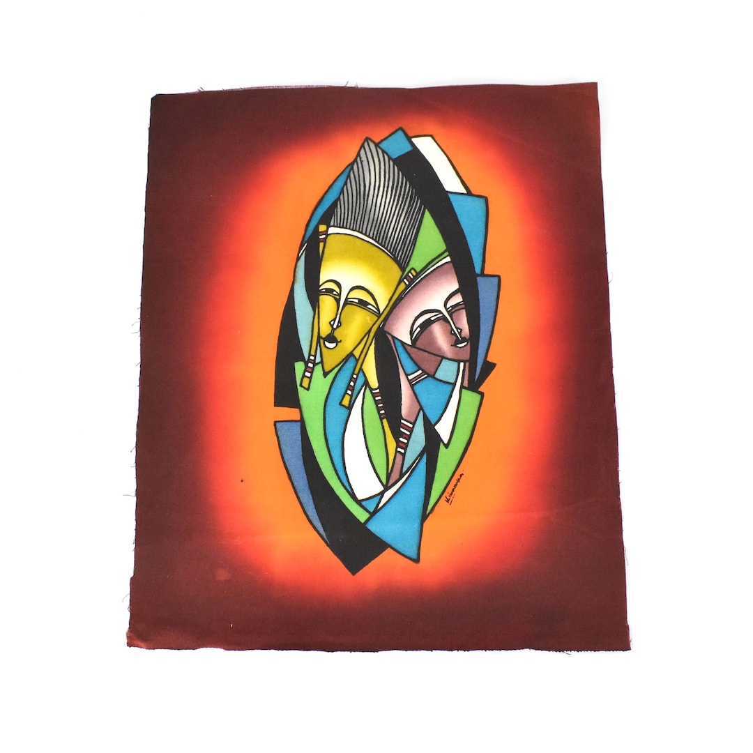 Red Batik Portrait Painting Kenya - Etsy