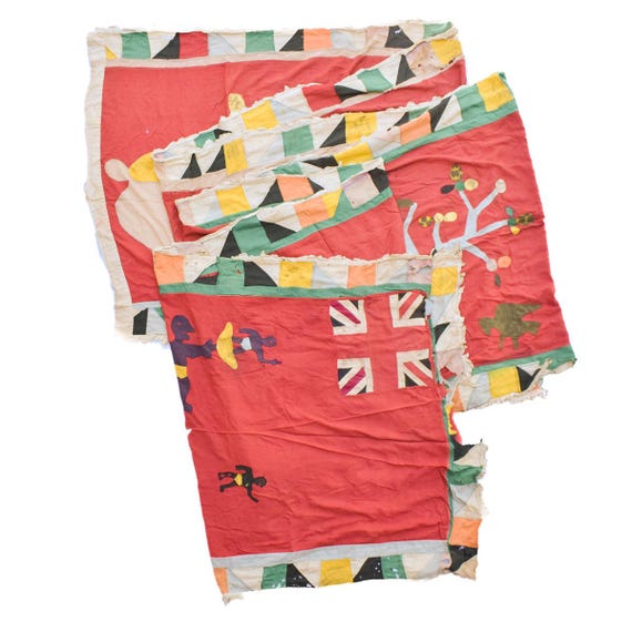 Rare Asafo Banner Frankaa with Appliqué Ghana Tree Of… - Gem