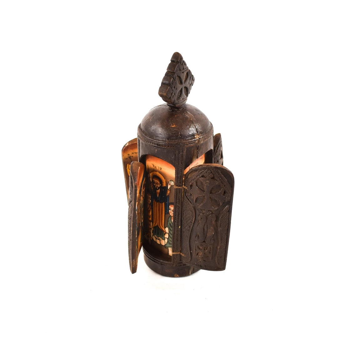 8 Panel Wood Painted Coptic Icon Ethiopia - Etsy