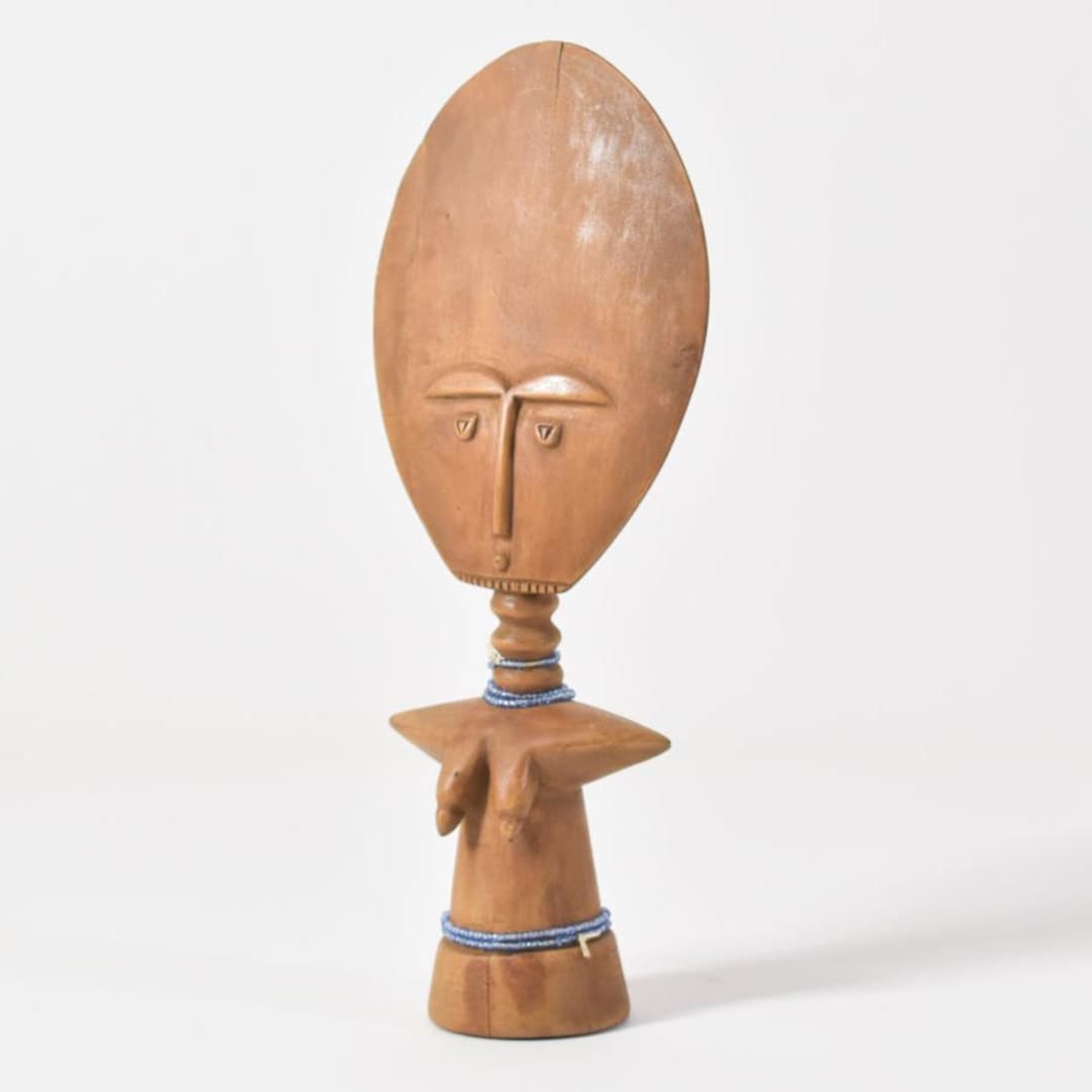 Doll Akua'ba Fertility Figure With Mirror Ghana African Art - Etsy