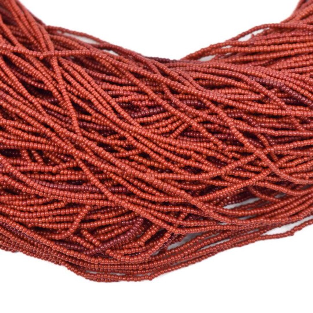 Baule Tamba Red Seed Bead Necklace - Etsy
