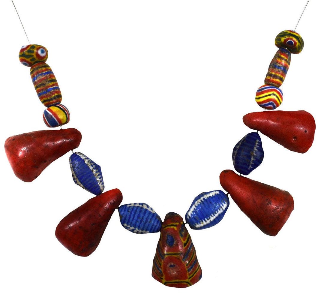Kiffa Powder Glass Beads Necklace Mauritanian 24 Inch - Etsy