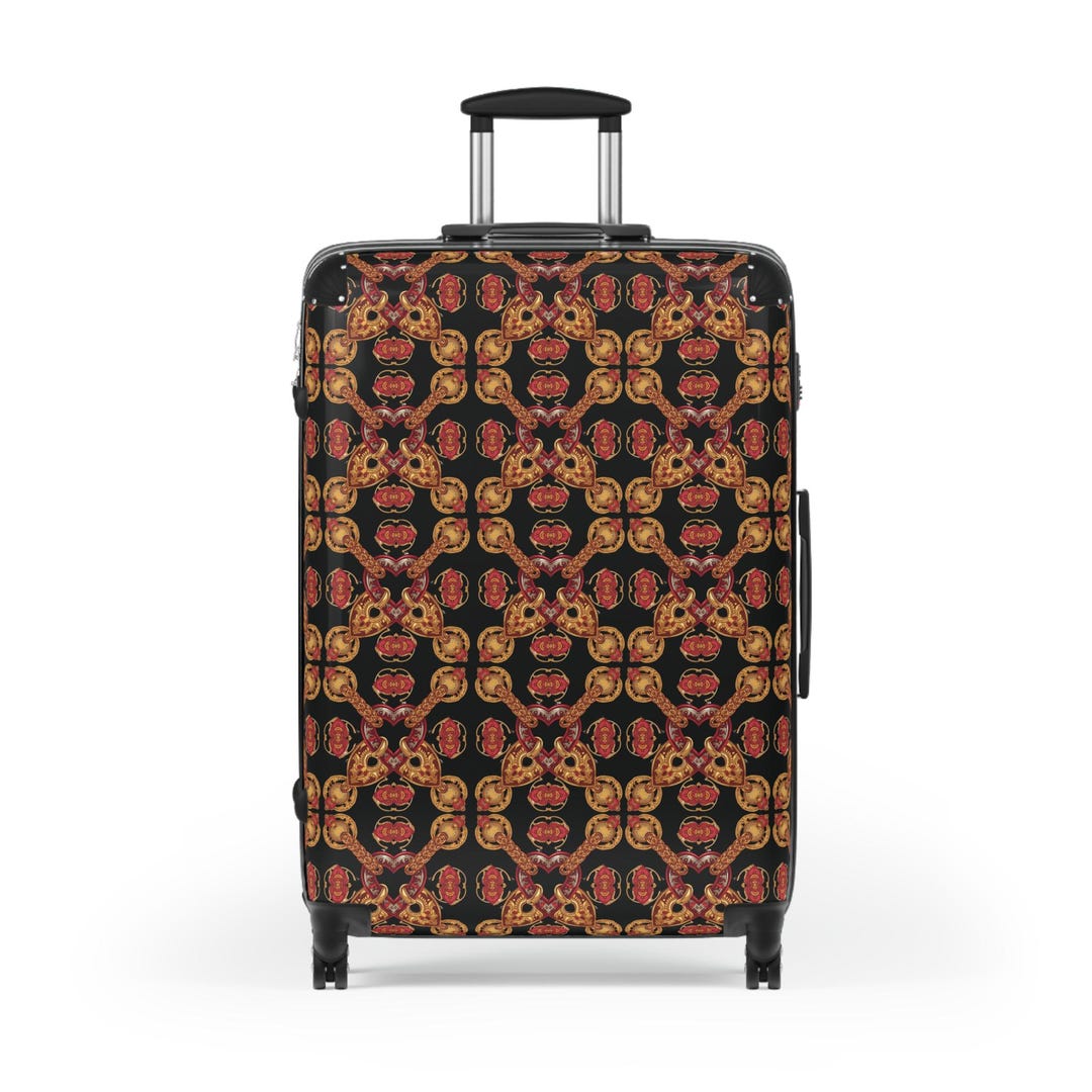 Medieval Print Stylish Travel Suitcase, Multi - Etsy