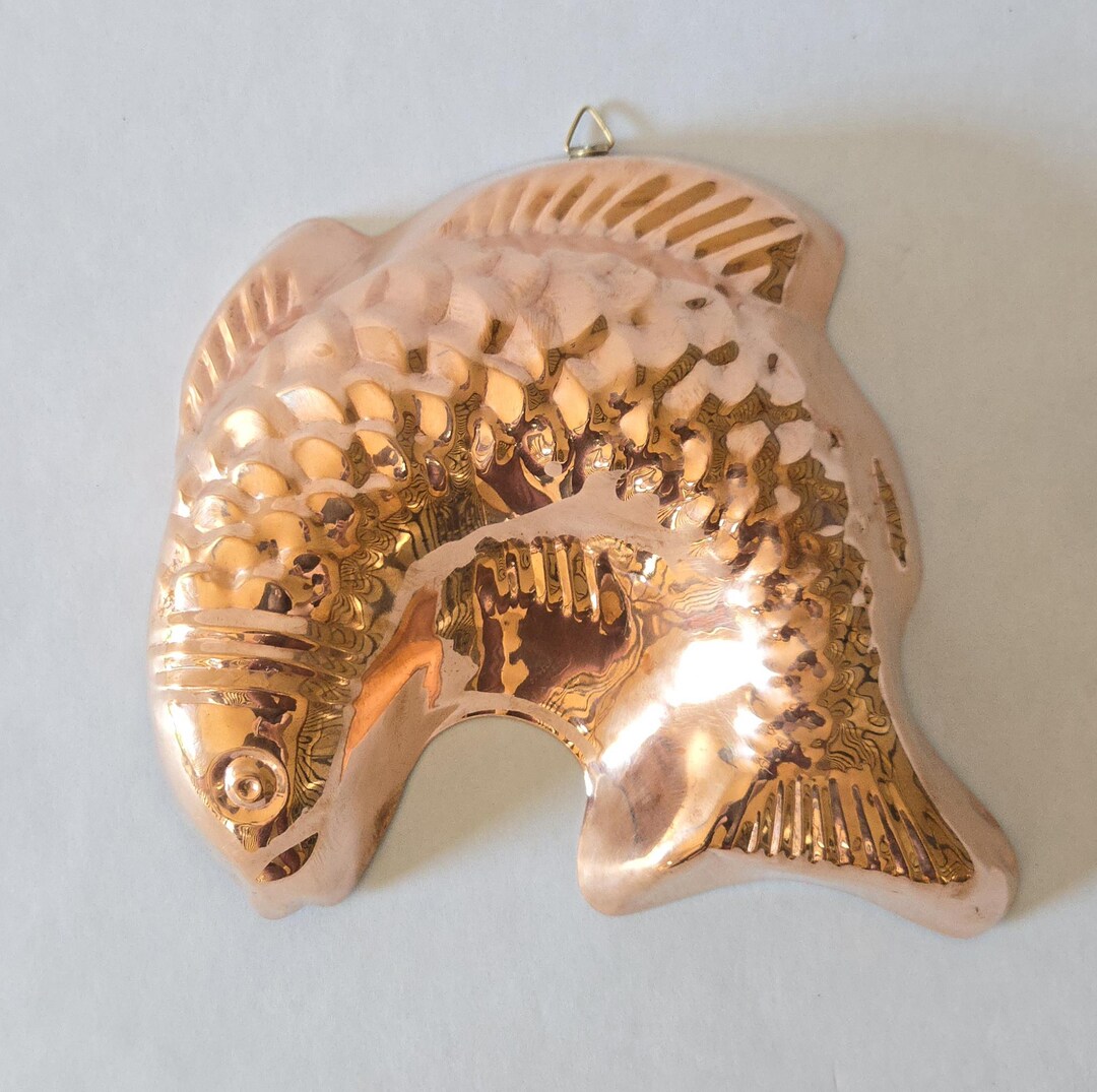 Vintage Copper Fish Mold: Retro Nautical Kitchen Decor - Etsy