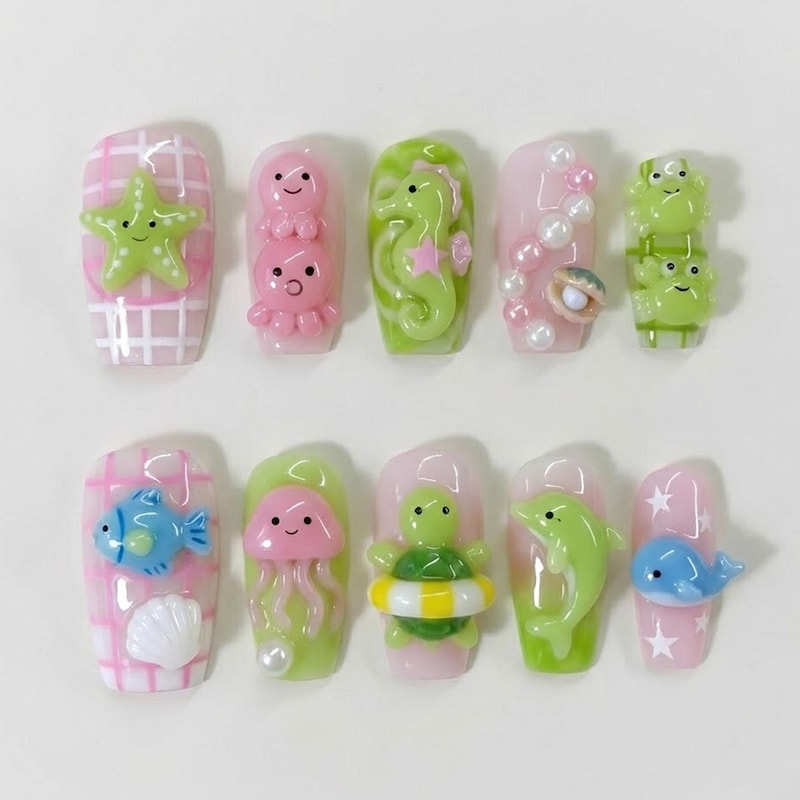 Octopus Nails - Etsy