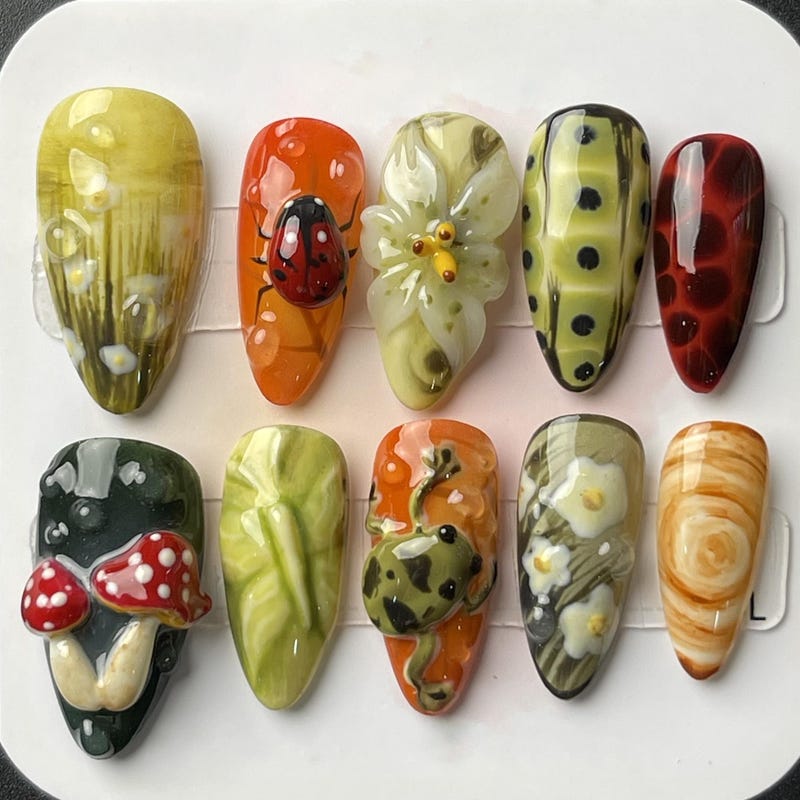 Frog Nails - Etsy