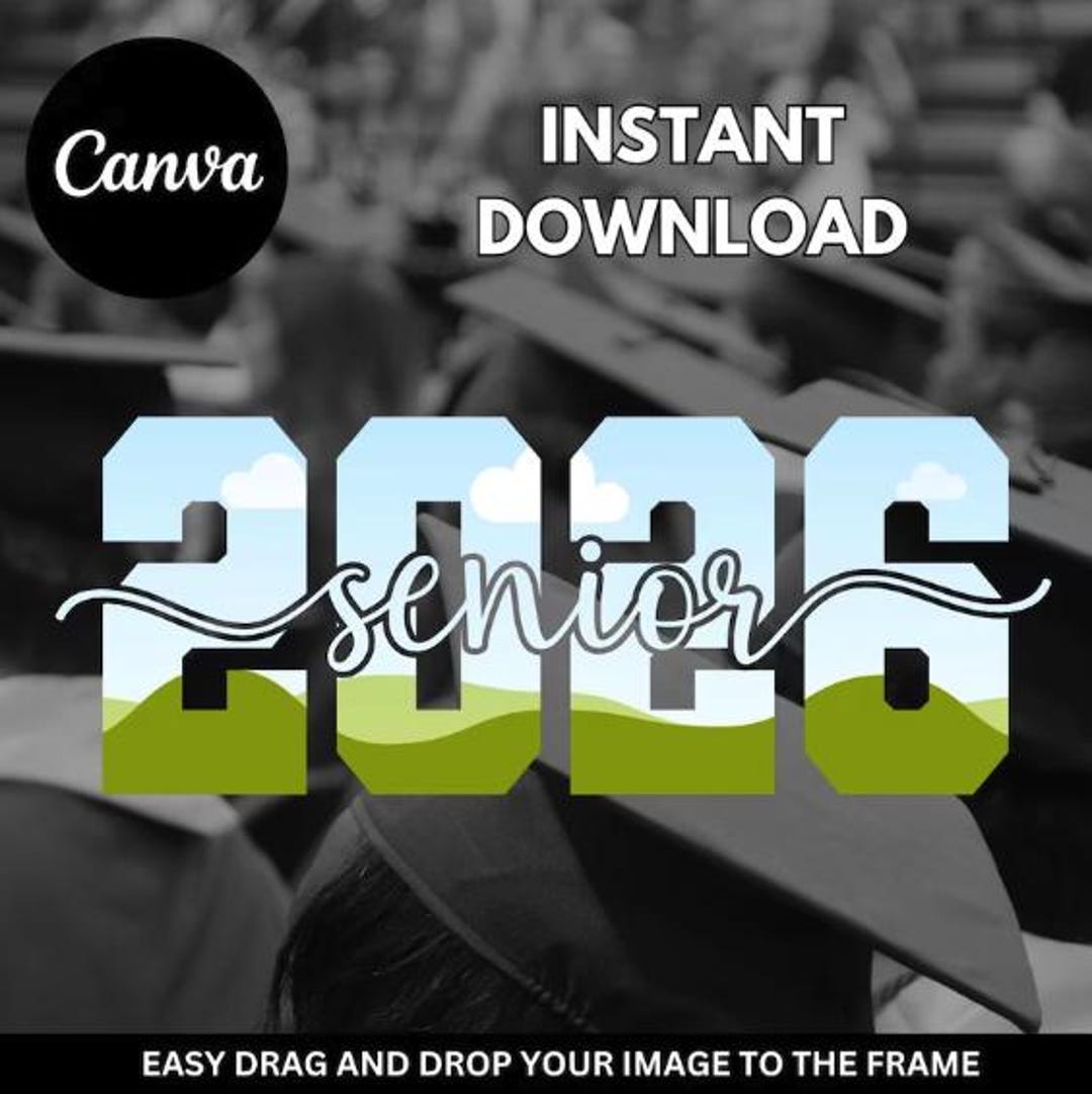 Senior 2026 Canva Frame, Editable Template (digital Download) - Etsy