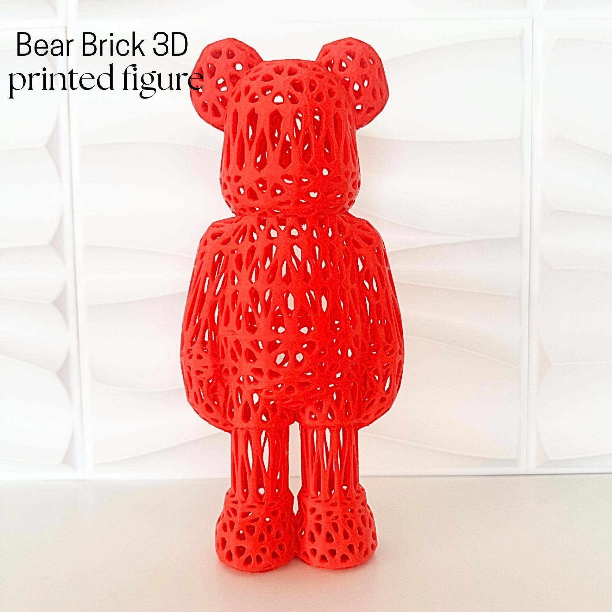 Brick Bear 3D Print - Bear Brick Print - 3D Bear - 3D Bear Brick Kaws ...