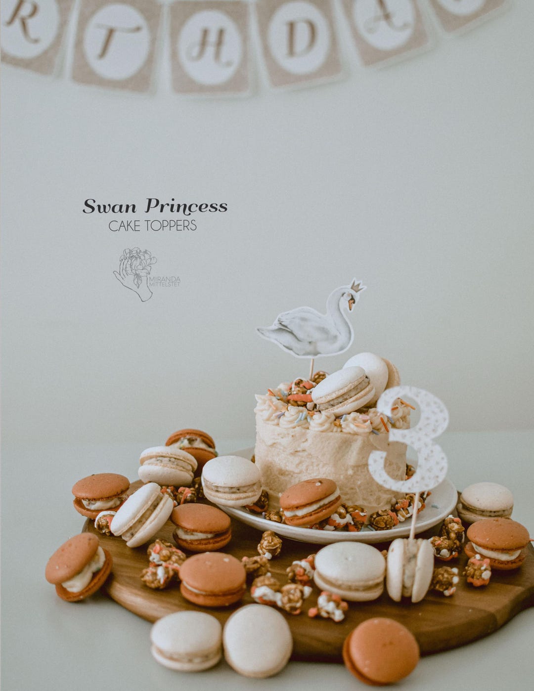 Swan Princess | Cake Toppers | Printable DIY - Etsy