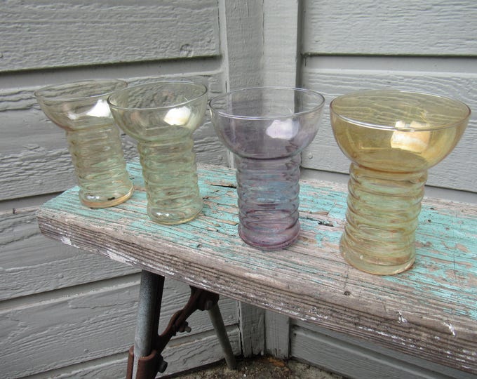 Vintage 1930's/1940's Dunbar Aramis Tumblers Lot of 4 Pearl Diver Tiki ...