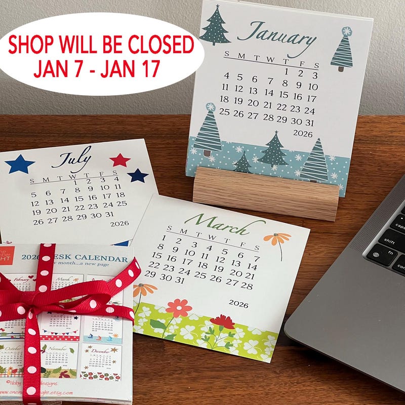 Easel Calendar - Etsy