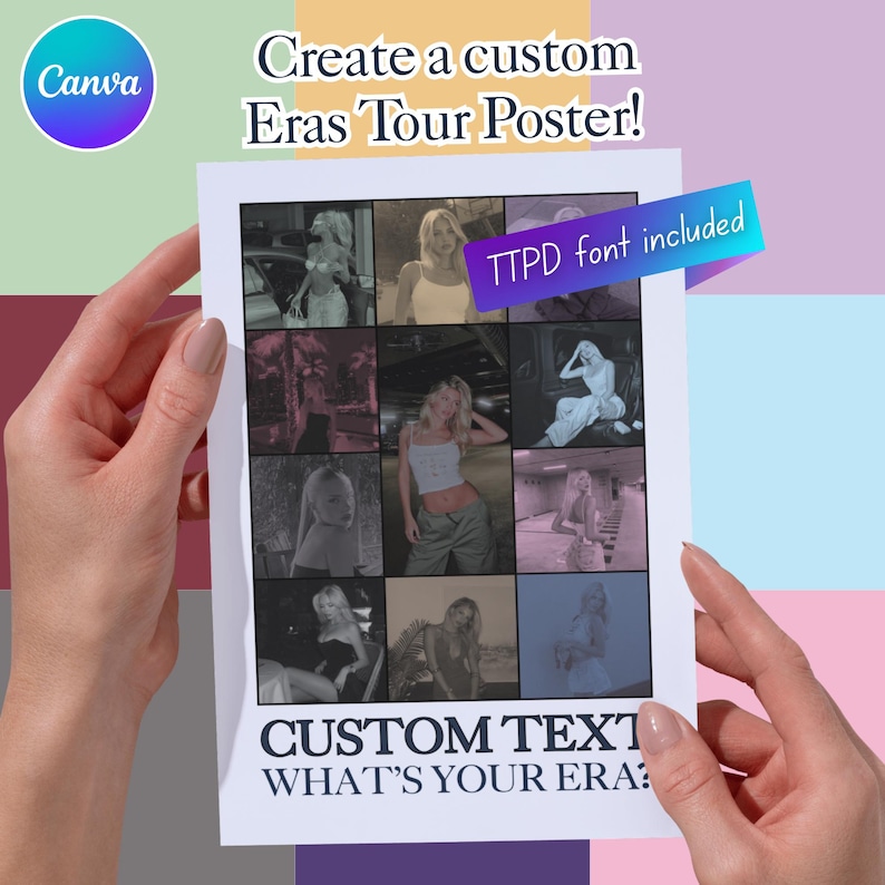 Custom Eras Tour Poster Canva Template, Your Era Wall Art Decor. Your ...