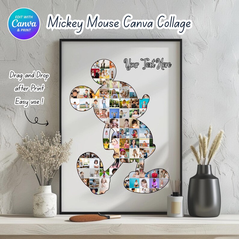 Canva Mickey Mouse Photo Collage Bundle. | Canva Easy Edit. Create Your ...