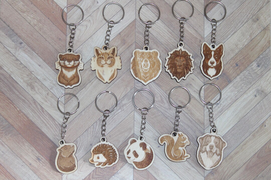 Animal Key Ring, Can Be Personalized - Etsy