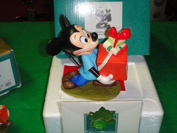 Mickey Mouse Figurine Christmas Figurine Presents for My Pals | Etsy