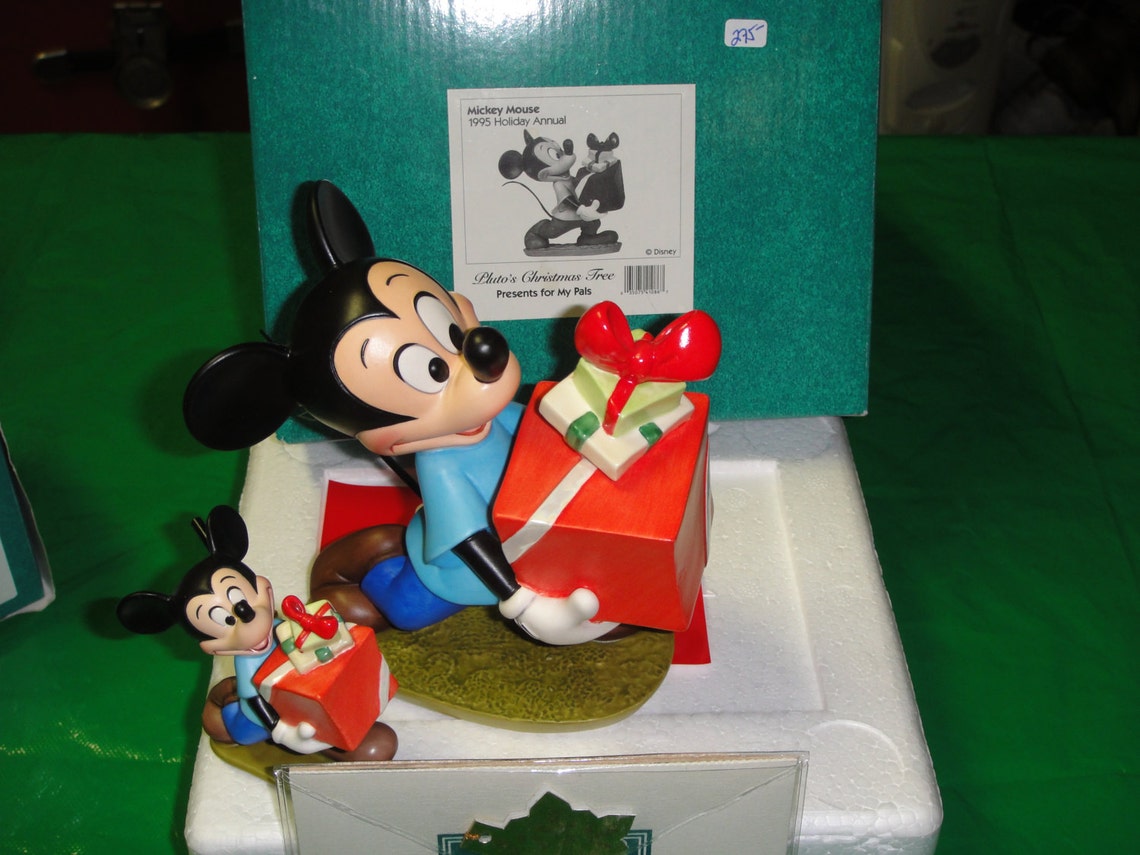 Mickey Mouse Figurine Christmas Figurine Presents for My Pals | Etsy