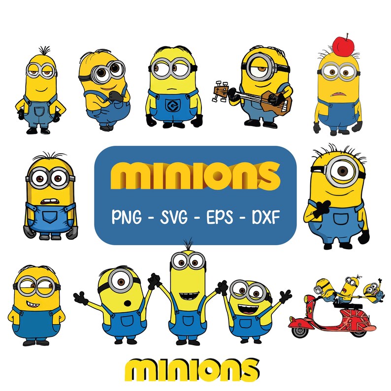 Minions SVG Bundle – Layered Clipart for Cricut & Silhouette - Etsy