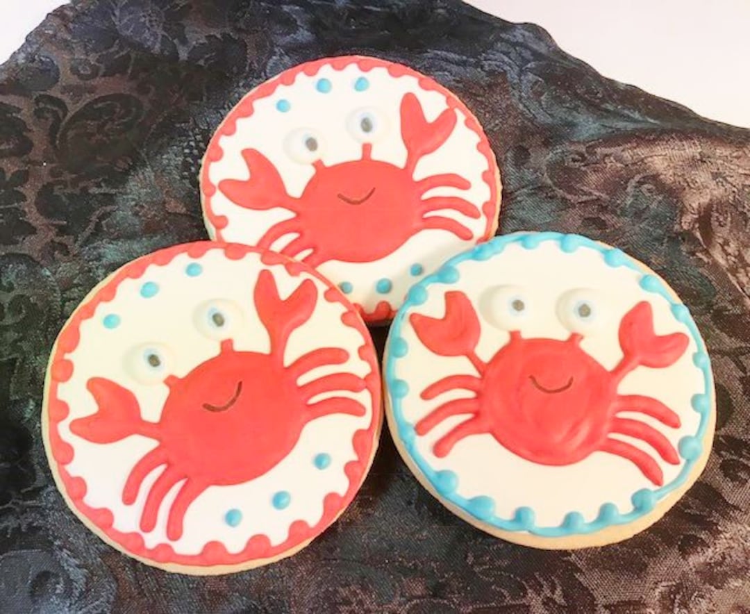 Happy Crabs Cookies-free Shipping - Etsy
