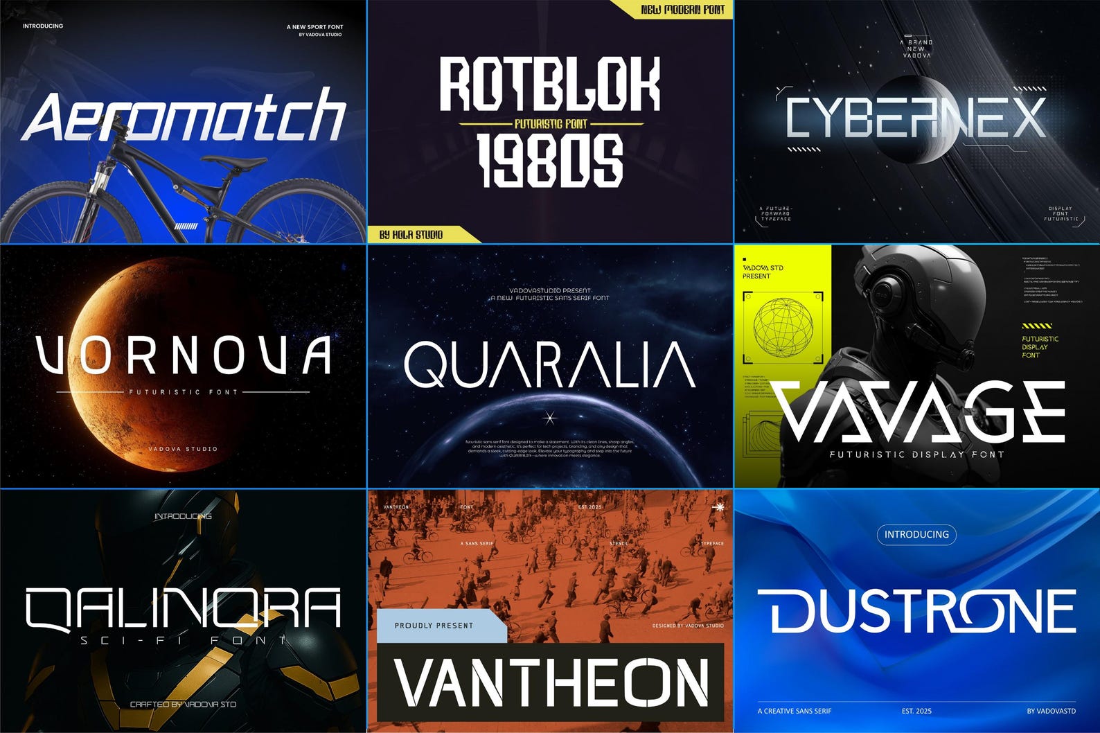 Cyberpunk Font Bundle: 25 Futuristic Fonts, Sci-fi Alphabet (OTF & TTF ...