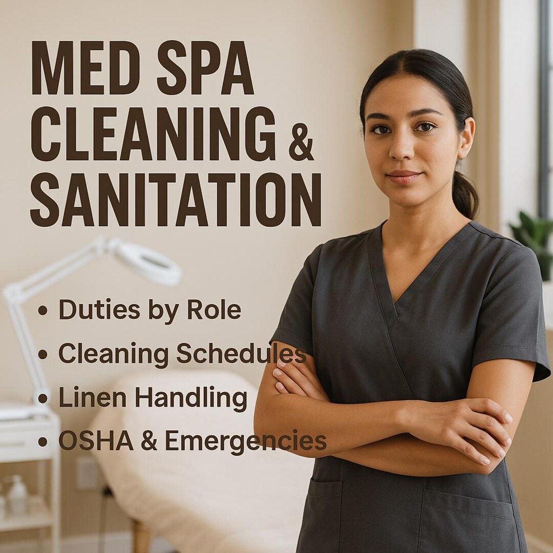 Med Spa Cleaning & Sanitation Manual: OSHA Compliance, Checklists (PDF ...