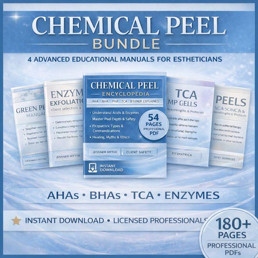 Chemical Peel Bundle for Estheticians | AHA BHA TCA Enzymes Jessner ...