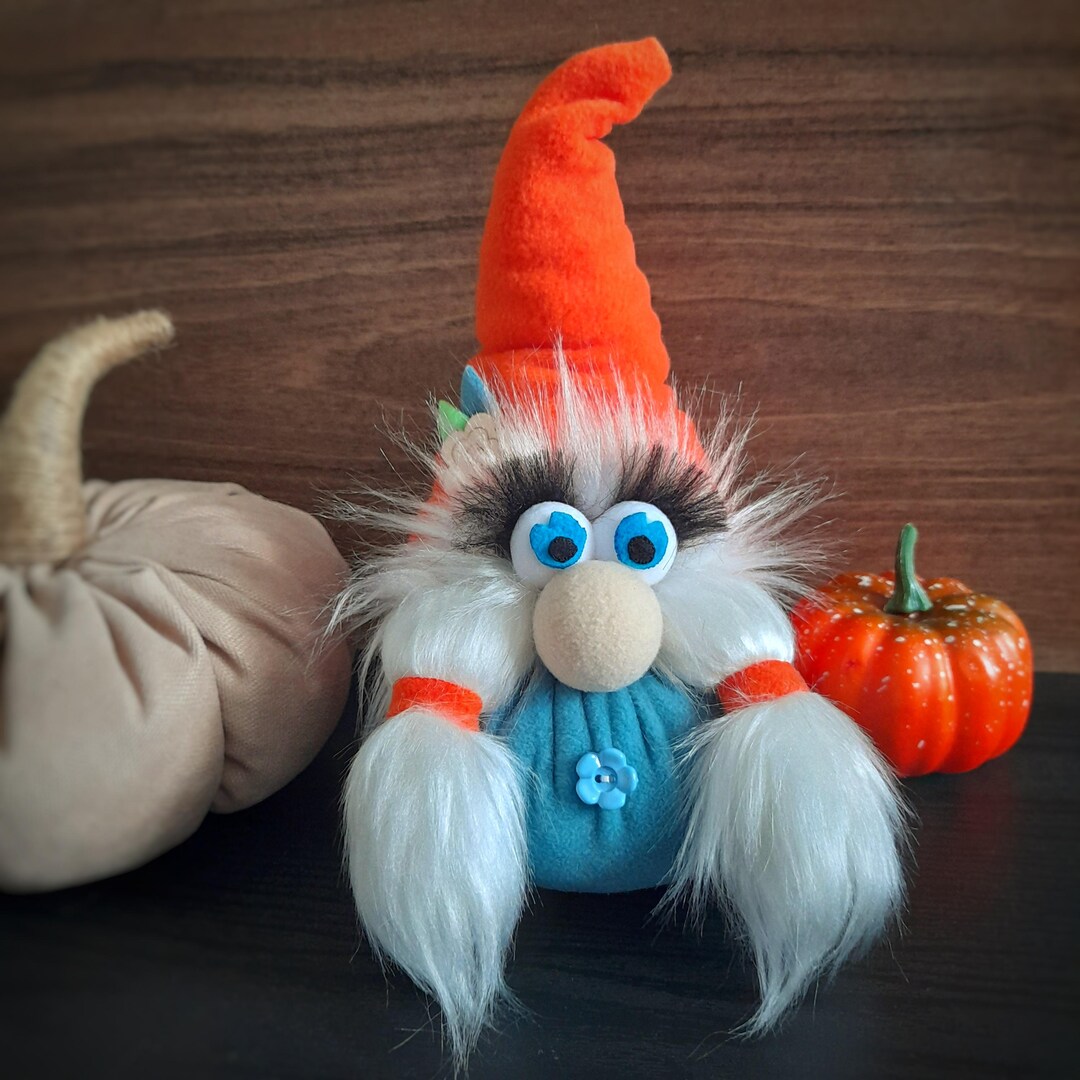 Girl Gnomes Handmade Orange Green. Large Female Cute Stuffed Plush Soft ...