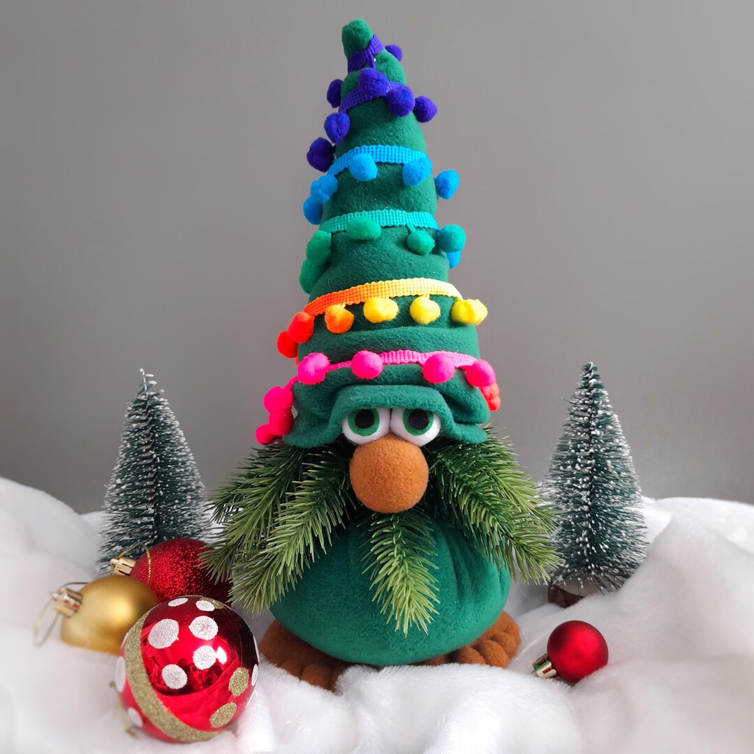 Christmas Tree Gnome Plush Handmade Cute Cozy Stuffed Soft Gnomes Doll ...