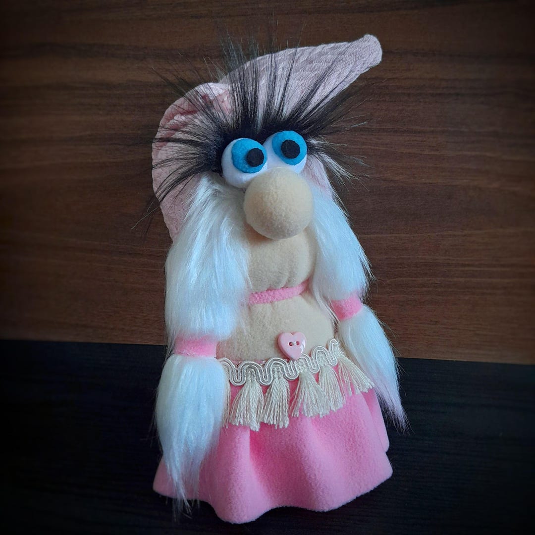 Pink Girl Gnome Handmade Large Cute Plush Soft Gnomes Doll Birthday ...