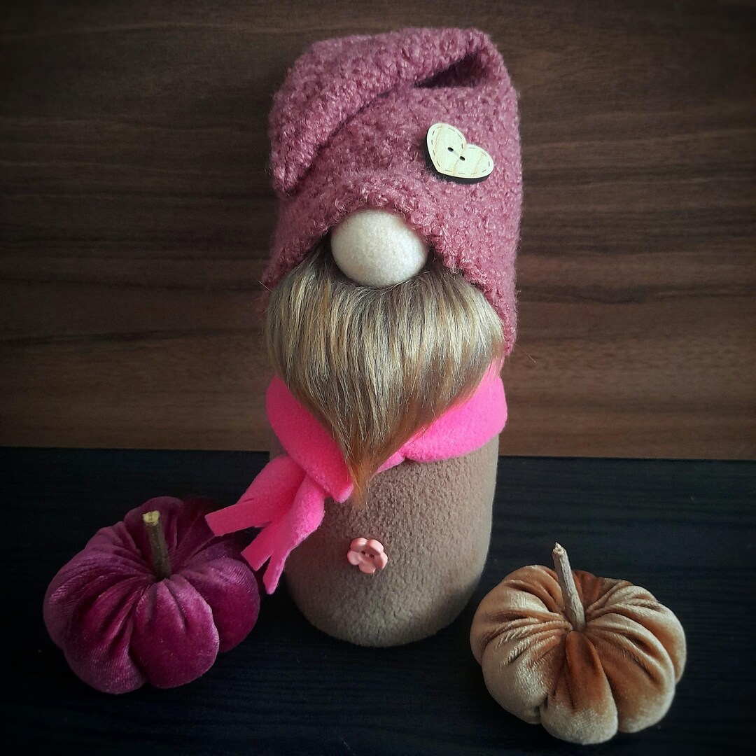 Fall Pink Gnomes Handmade Cute Stuffed Plush Soft Gnome Doll ...