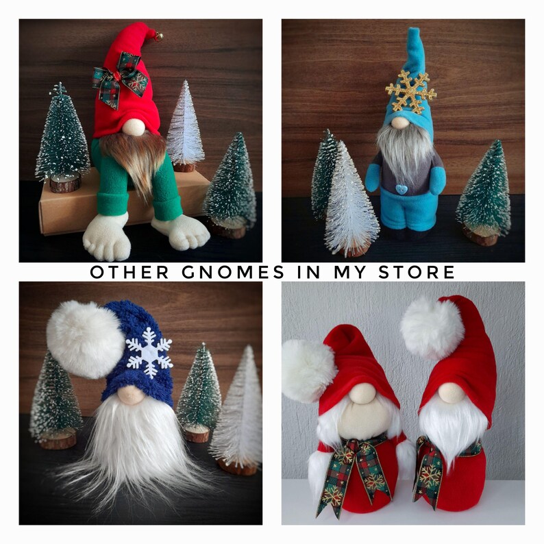 Christmas Gnome Snowflake Handmade. Stuffed Plush Soft Gnomes Doll ...
