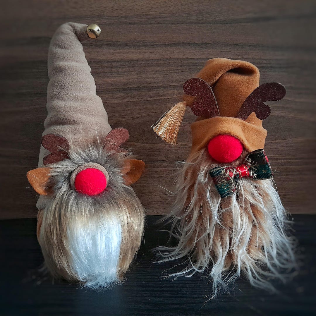 Reindeer Gnome Handmade. Stuffed Plush Soft Gnomes Doll. Cute Cozy ...