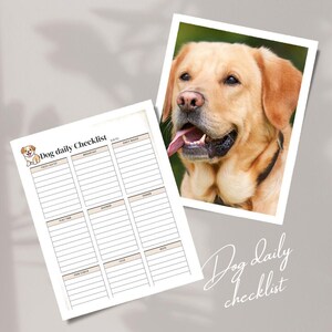 Dog Daily Checklist – Printable Pet Routine Chart – Editable Dog Care ...