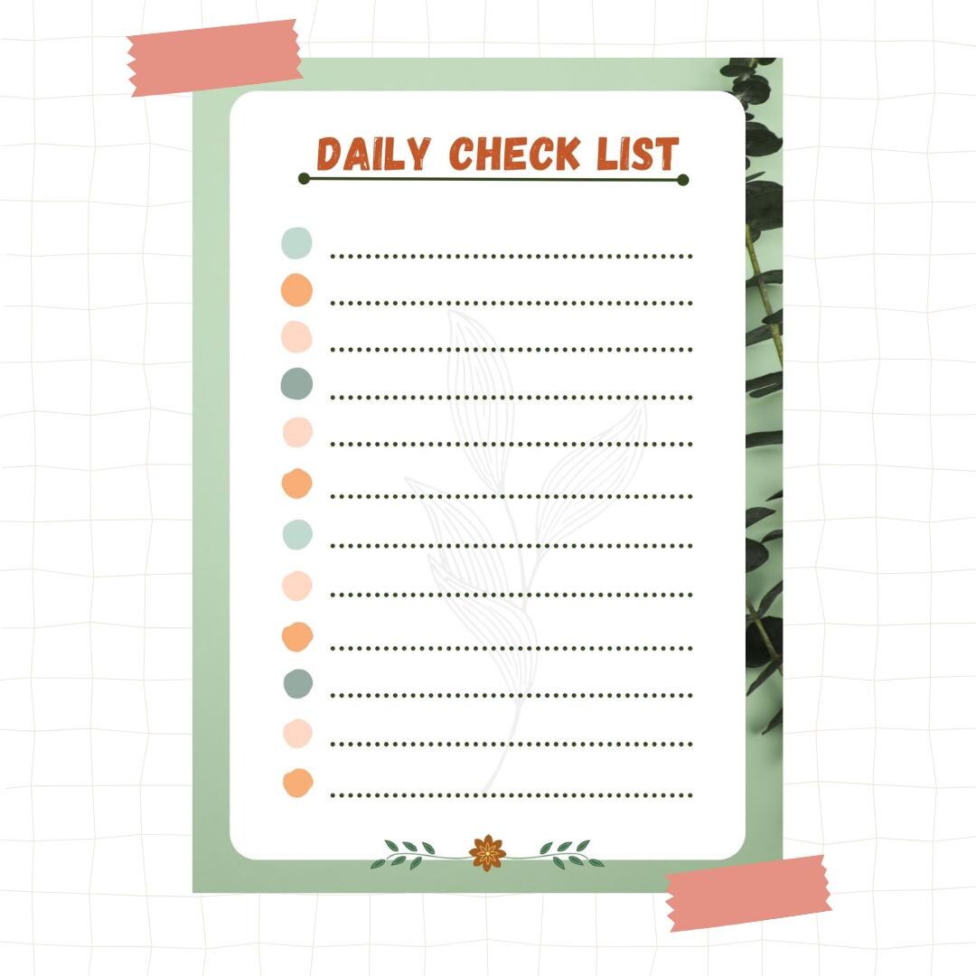Editable Daily Checklist | Simple, Minimalist Planner | To-do List ...