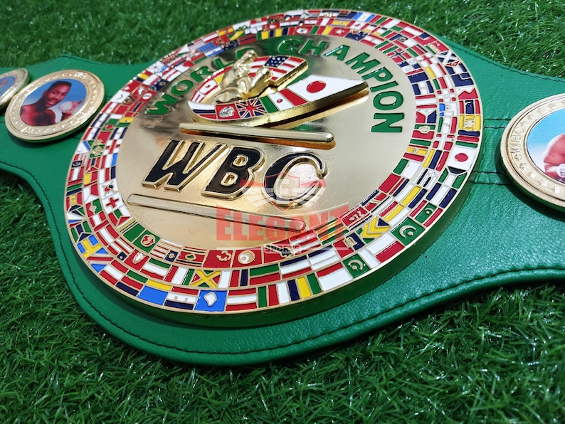 WBC 8mm 3D World Boxing Championship Belt Replica Gold Plated Adult ...