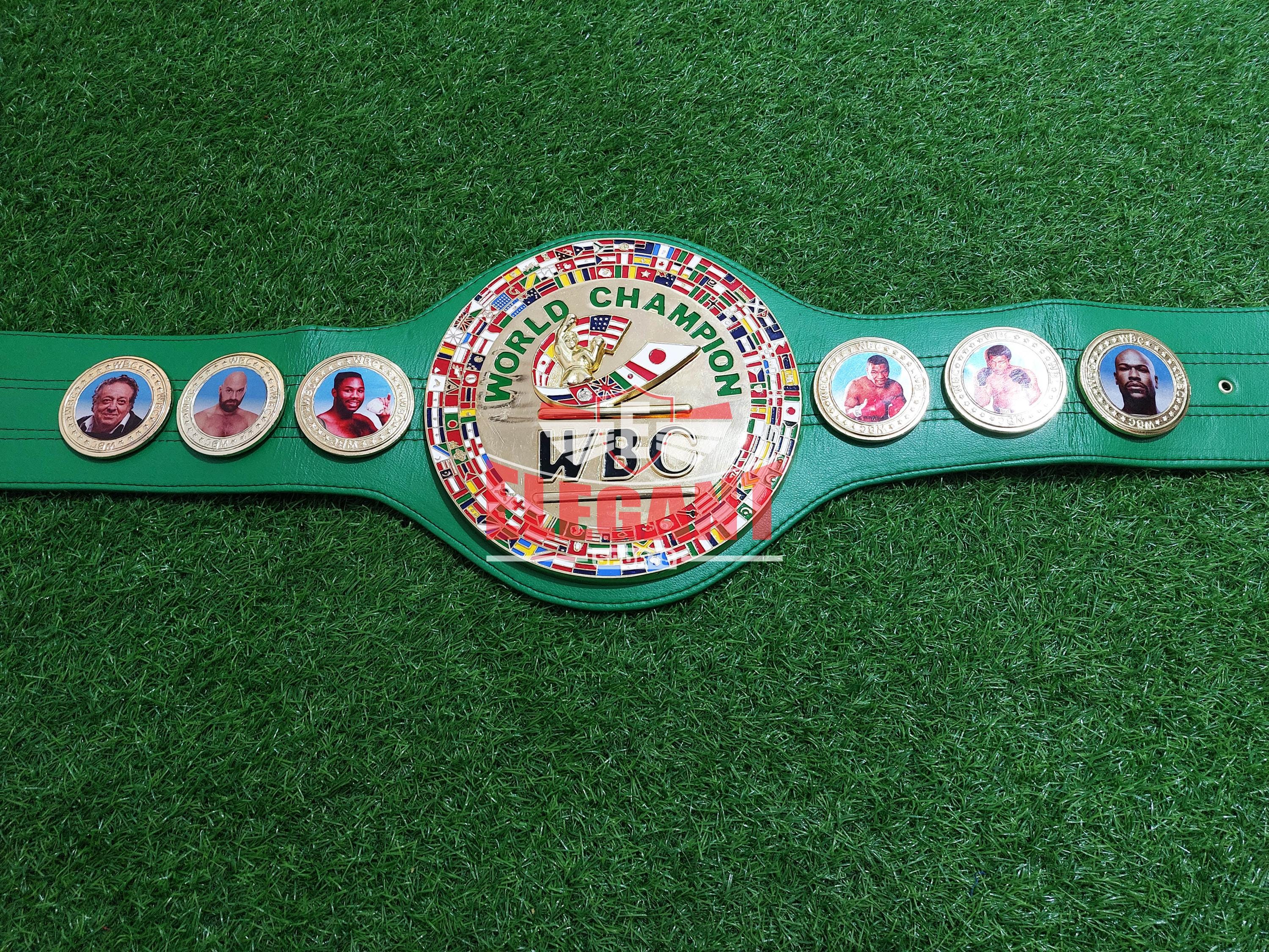 WBC 8mm 3D World Boxing Championship Belt Replica Gold Plated Adult ...