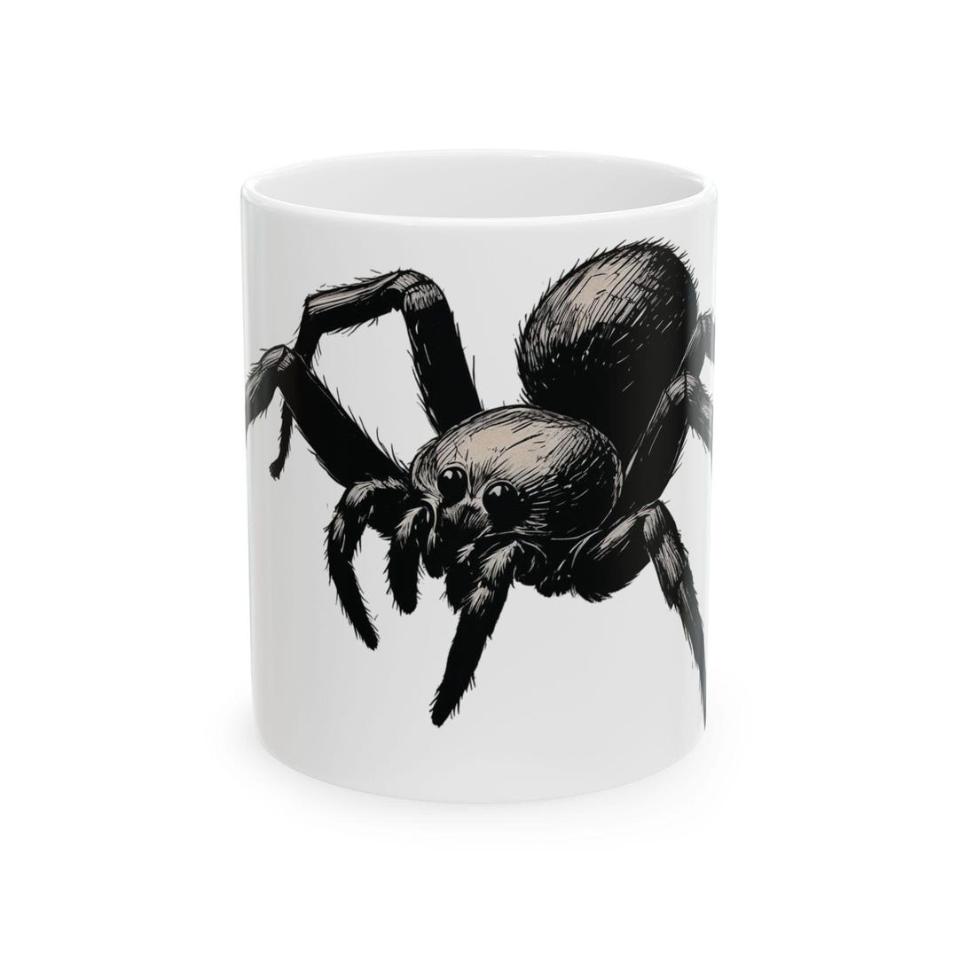 Halloween Spider Ceramic Mug, Spooky Coffee Cup, Halloween Decor ...