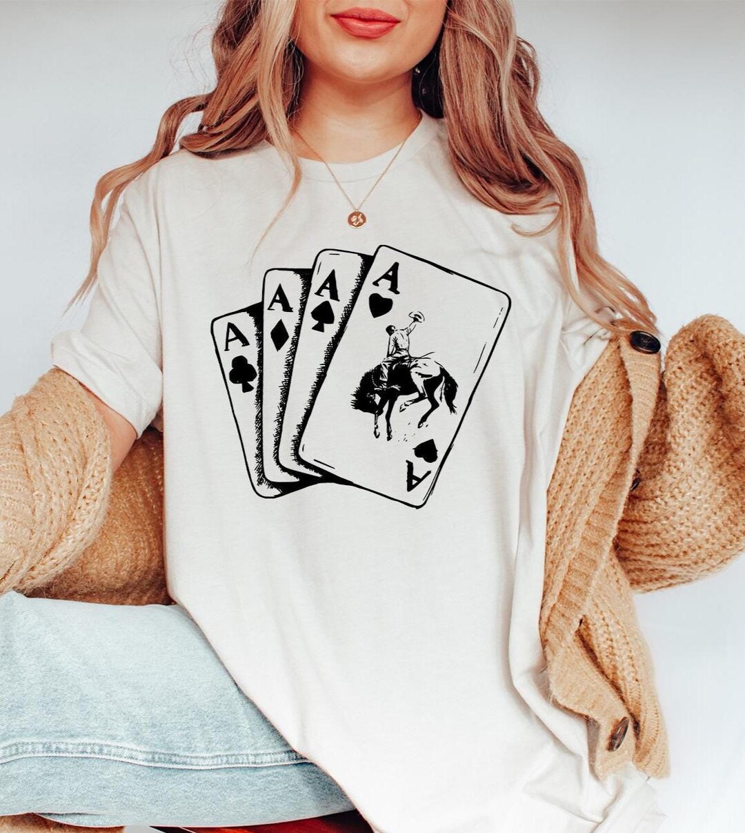 Ace Card Cowboy Shirt, Playing Card Shirt, Poker Card Games Shirt ...