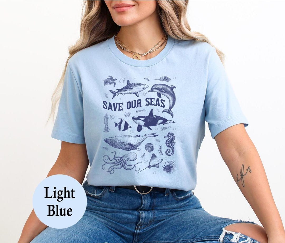 Save Our Seas Tshirt, Protect Our Oceans Tshirt, Shark Shirt, Save the ...