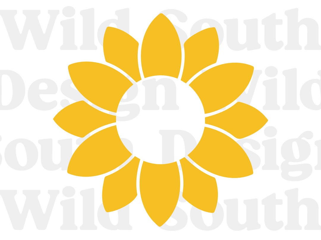 Sunflower Vector Art SVG Illustration Clipart Digital Download - Etsy