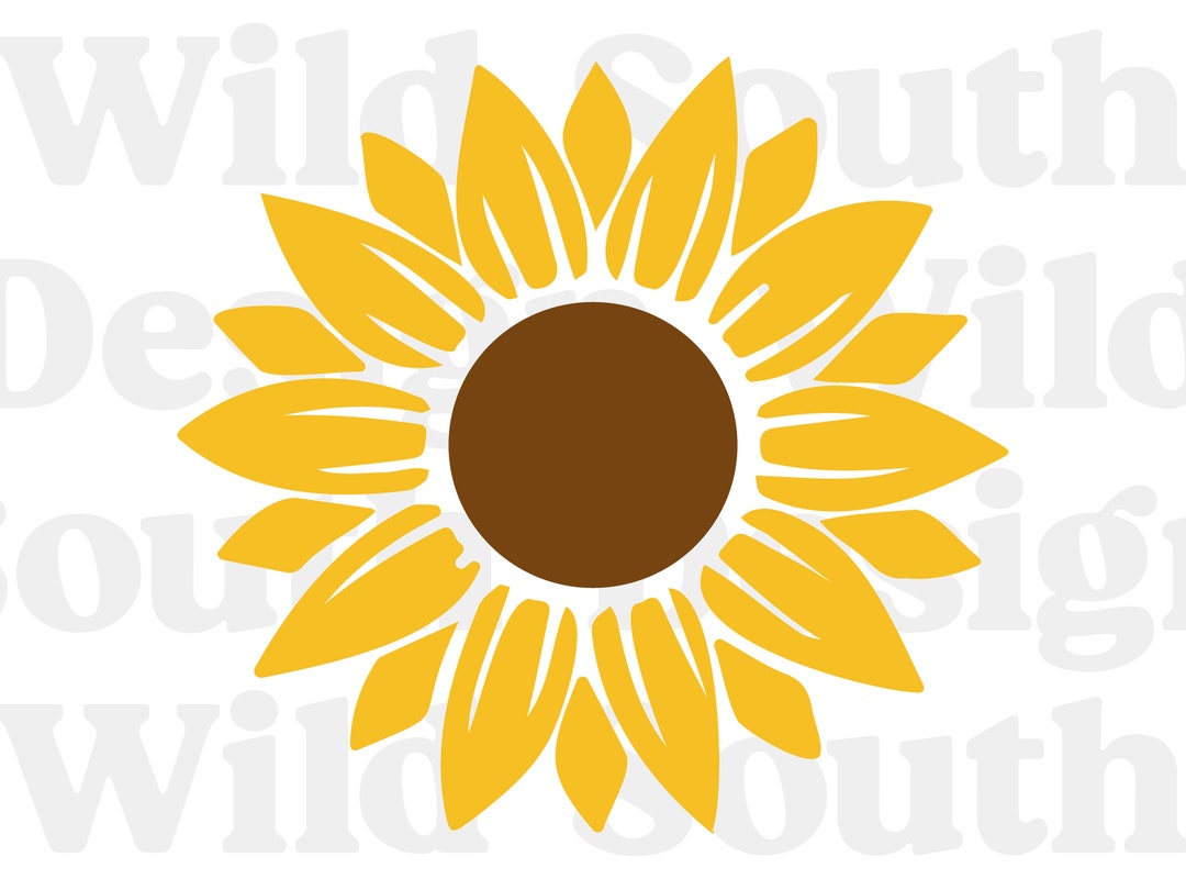 Sunflower SVG, Flower Svg, Digital Download, Clipart, Layered Sunflower ...