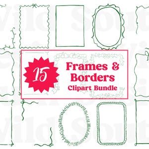15 Hand-drawn Frames - Stationery Borders - AI & PNG Files - Multiple ...